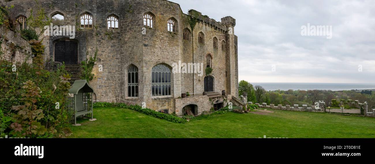 Gwrych Castle, Abergele, North Wales. A 19th century country house ...