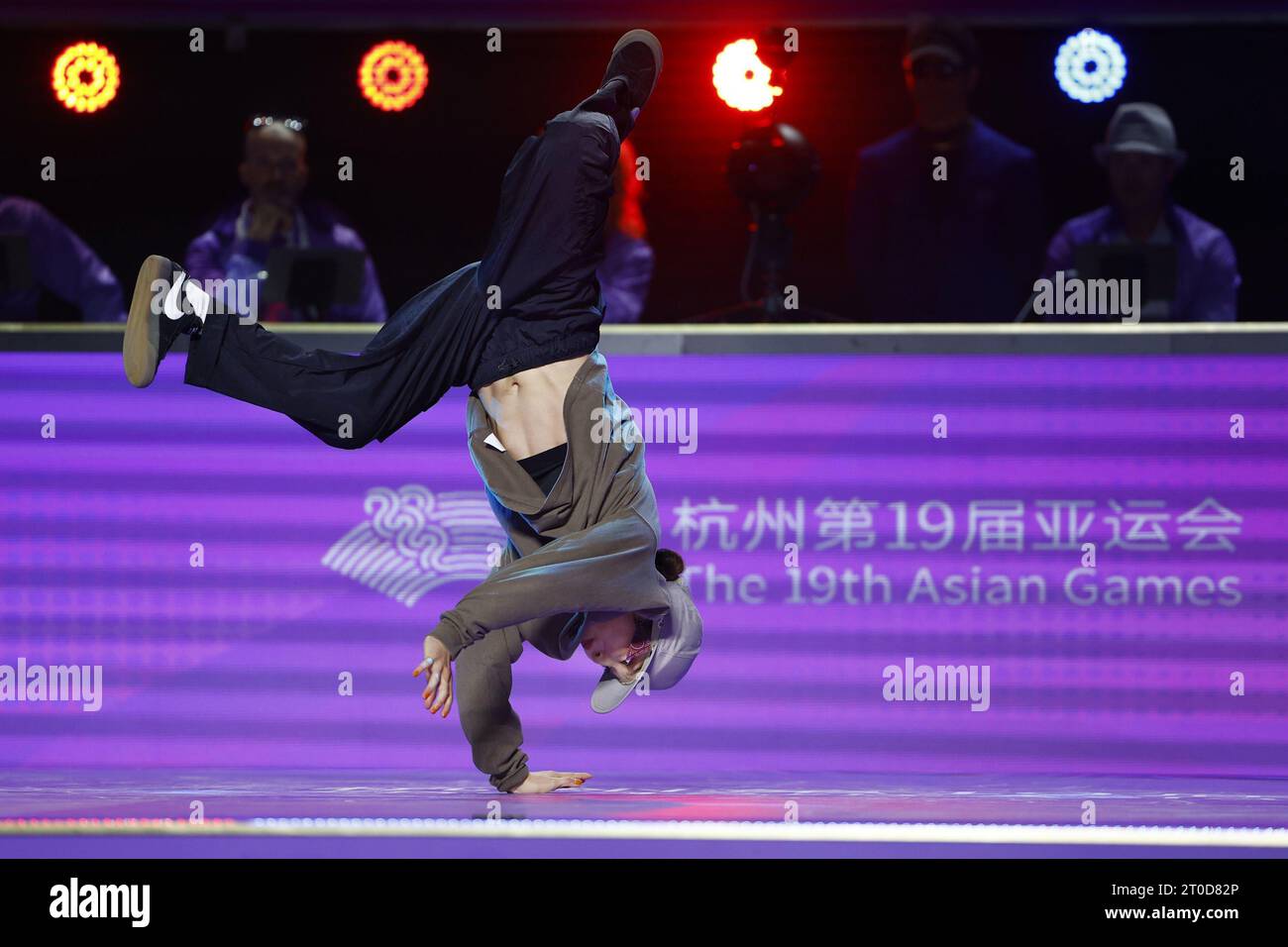 Japan's Ami Yuasa competes in the women's breakdancing pre-selection ...