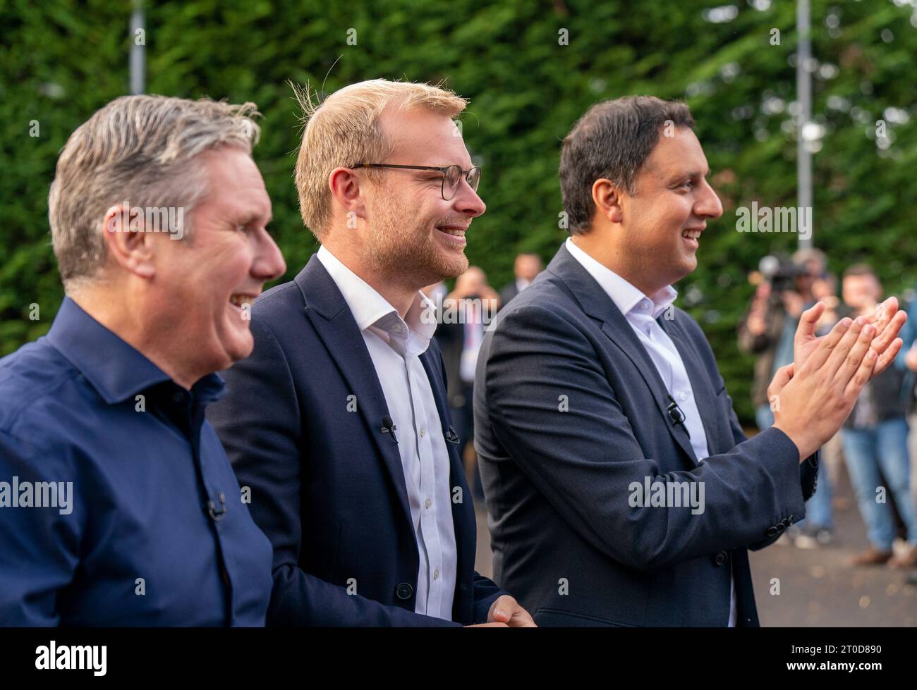 Labour leader Sir Keir Starmer with Scottish Labour leader Anas Sarwar ...