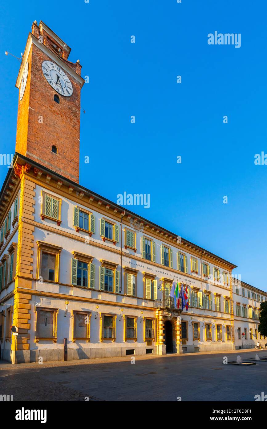 Palazzo Natta Isola and medieval Natta Tower, Novara old town. Novara ...