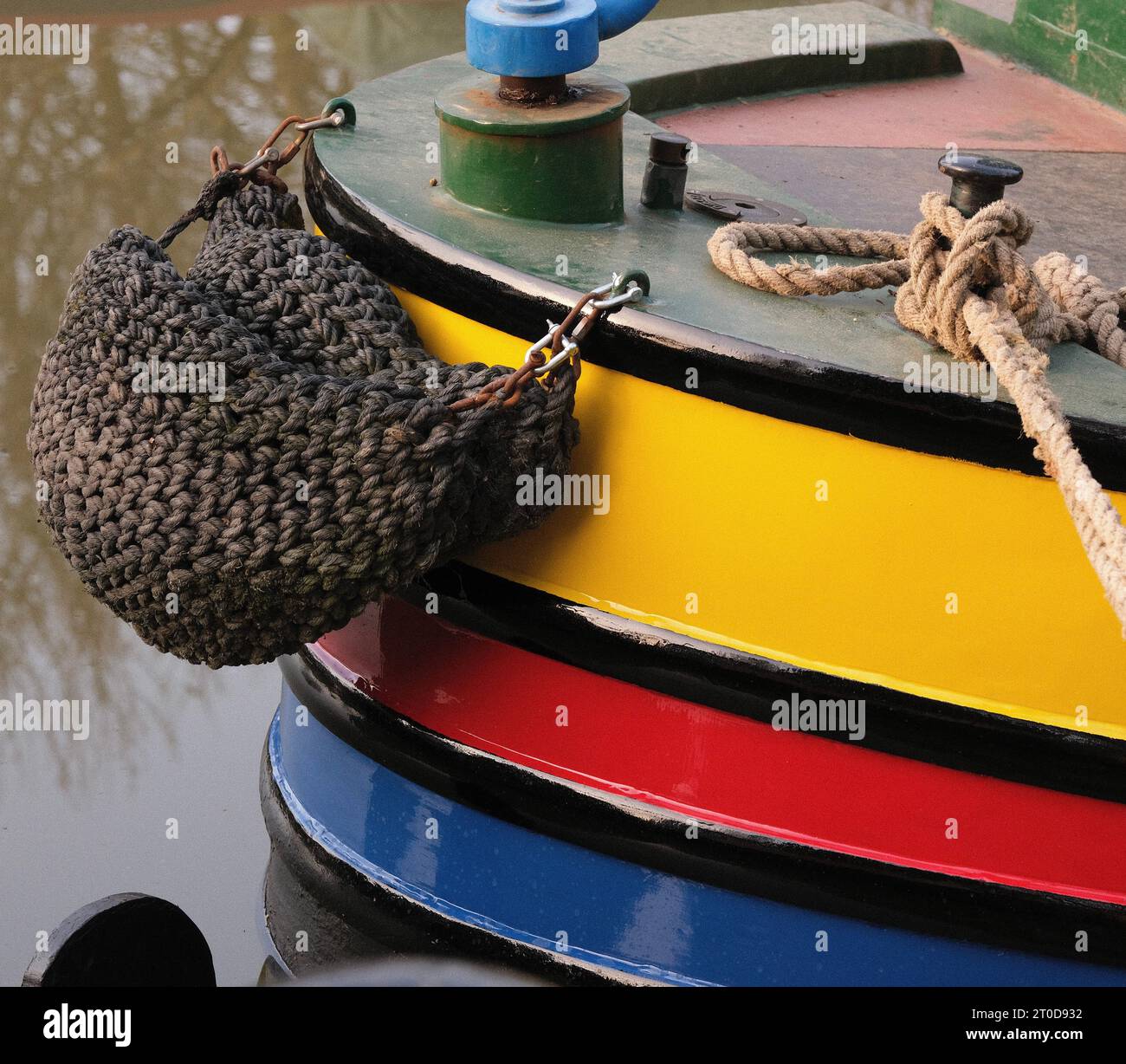 Traditional Narrowboat Stern Stock Photo - Alamy
