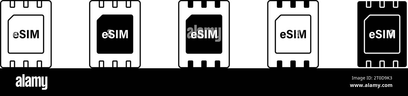 Esim card Stock Vector Images - Alamy