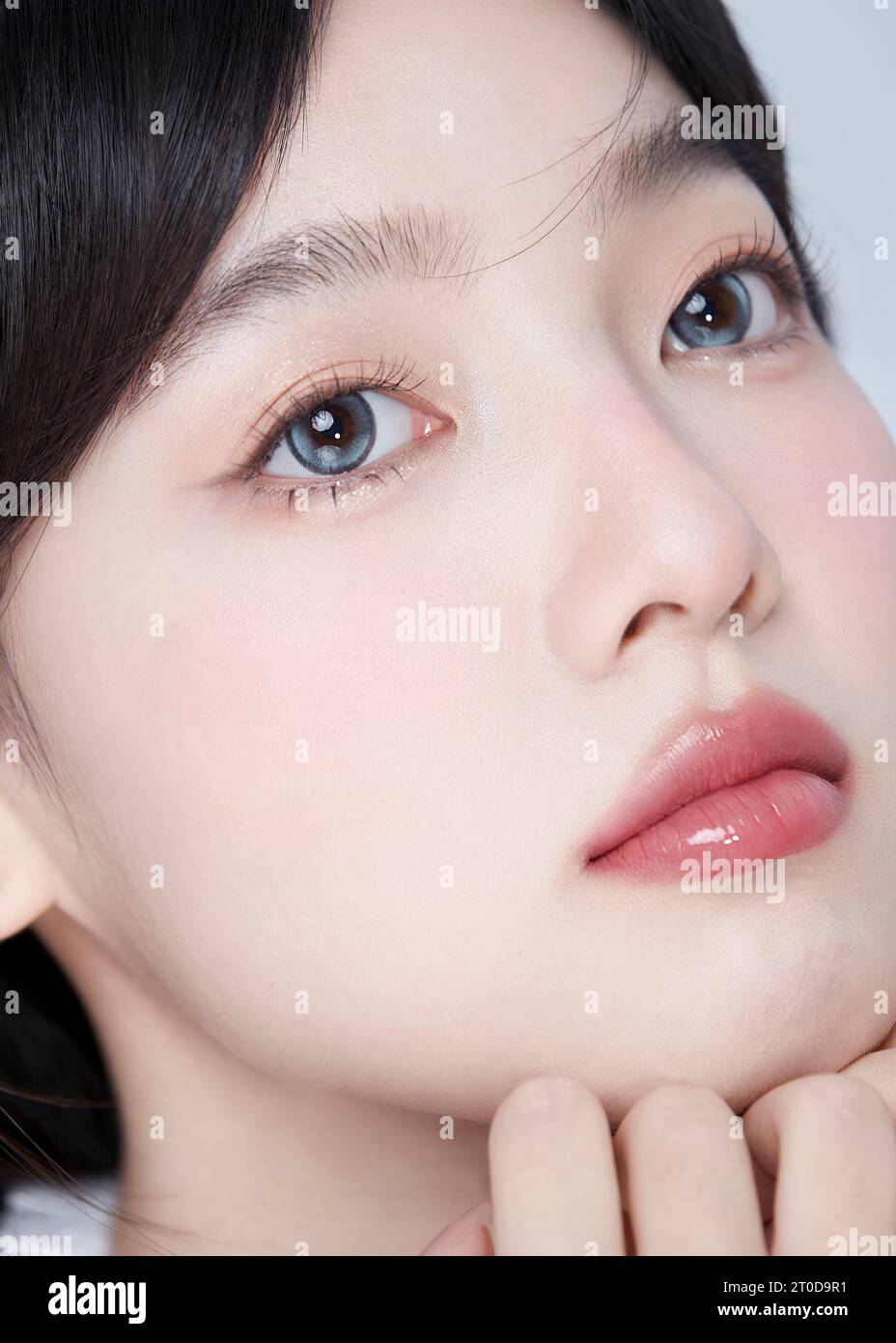 Asian women's faces are beautified with cosmetics, faces for ...