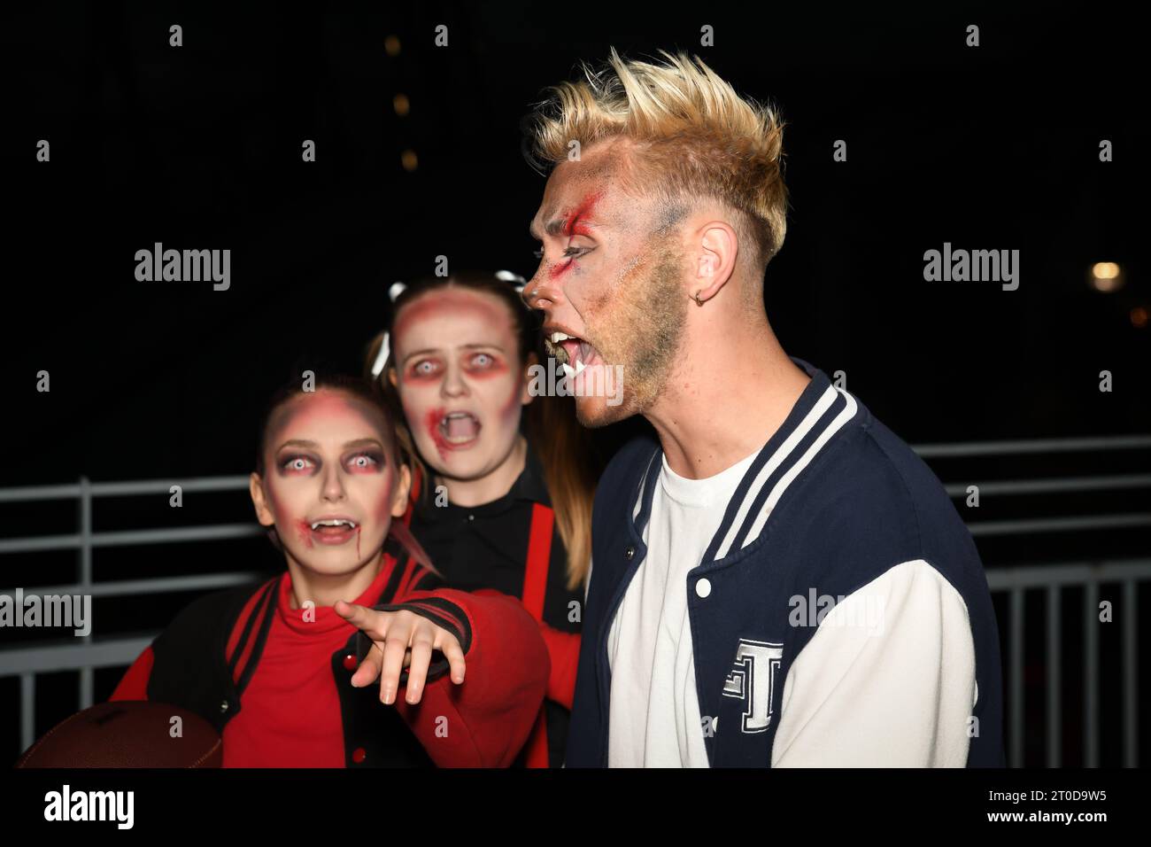 Staines, UK. 5th Oct, 2023. VIP and press launch for Thorpe Park Fright ...