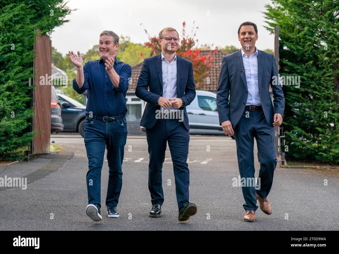 Labour leader Sir Keir Starmer with Scottish Labour leader Anas Sarwar ...