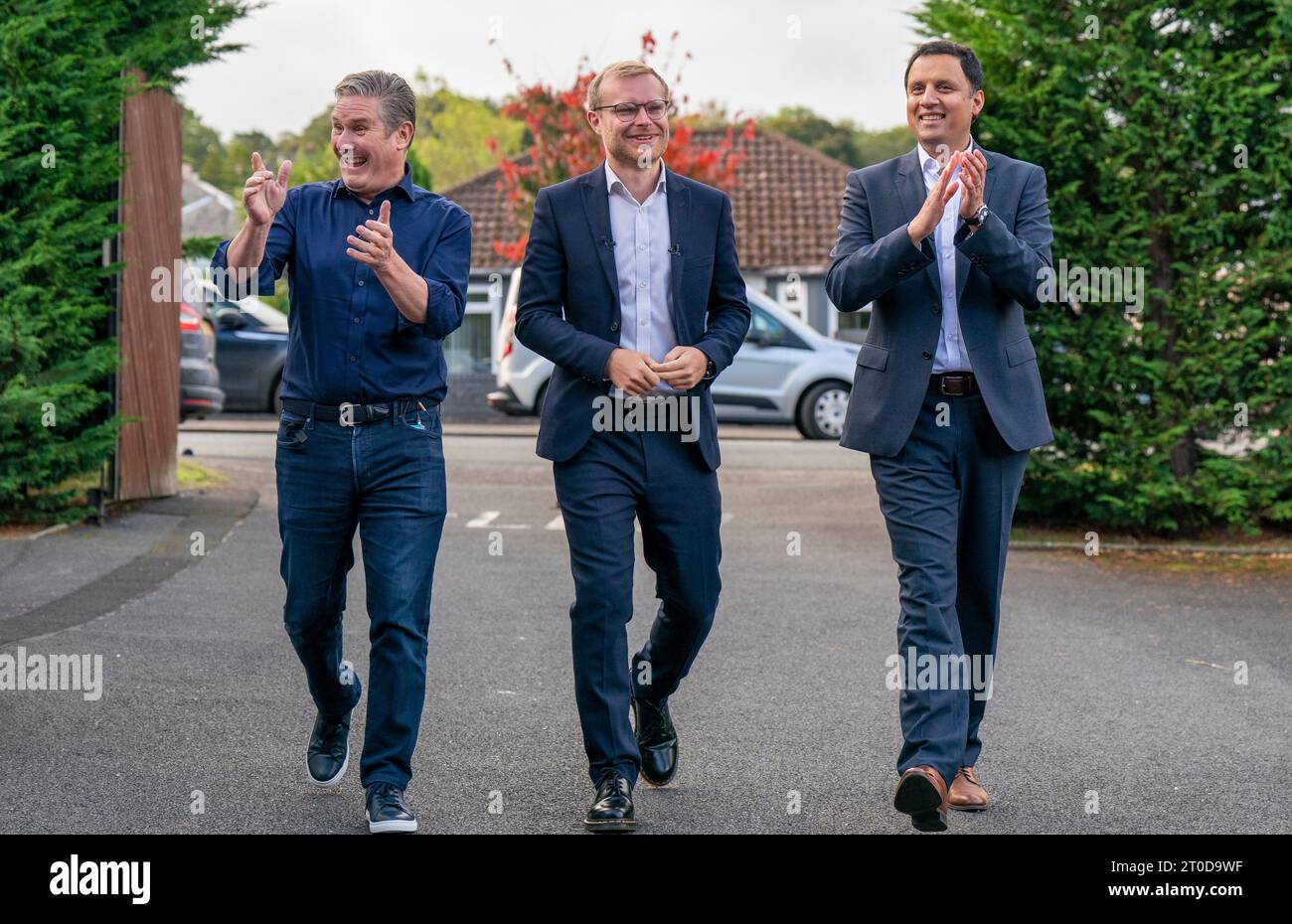 Labour leader Sir Keir Starmer with Scottish Labour leader Anas Sarwar ...