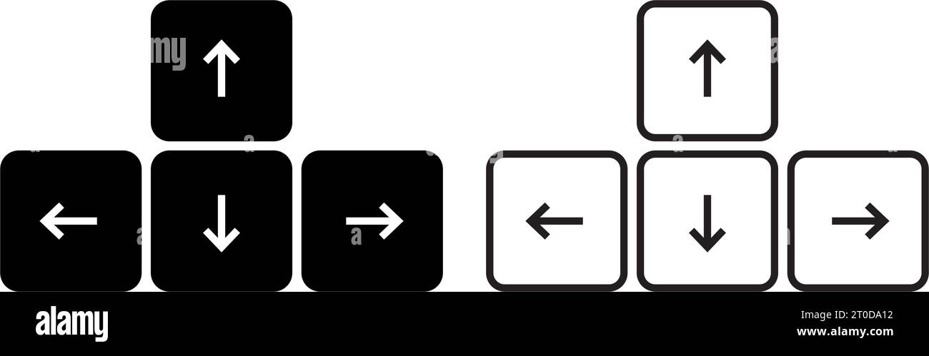Keyboards arrow buttons icon set Stock Vector Image & Art - Alamy