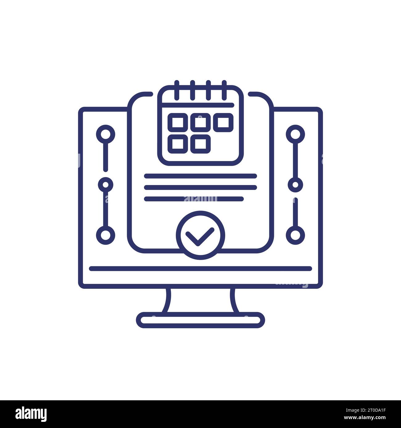 appointment, event schedule icon, line vector Stock Vector Image & Art ...