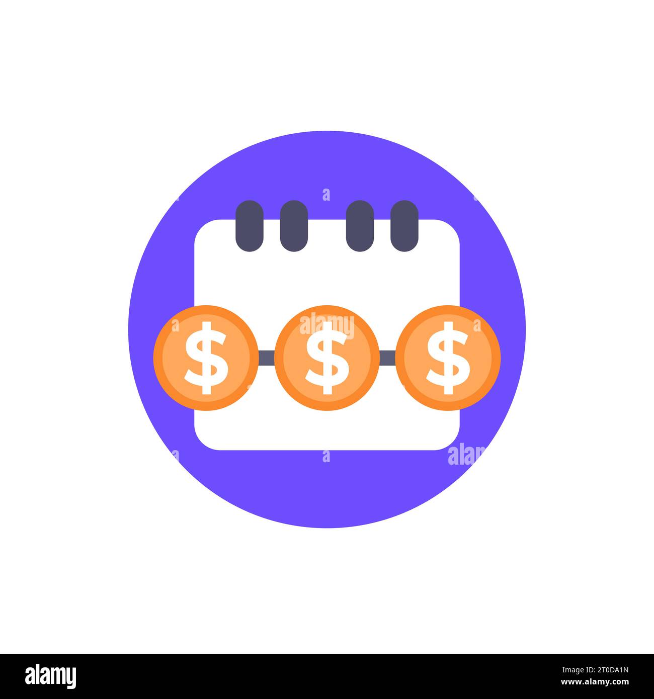 Annuity icon with a calendar, flat vector Stock Vector Image & Art - Alamy