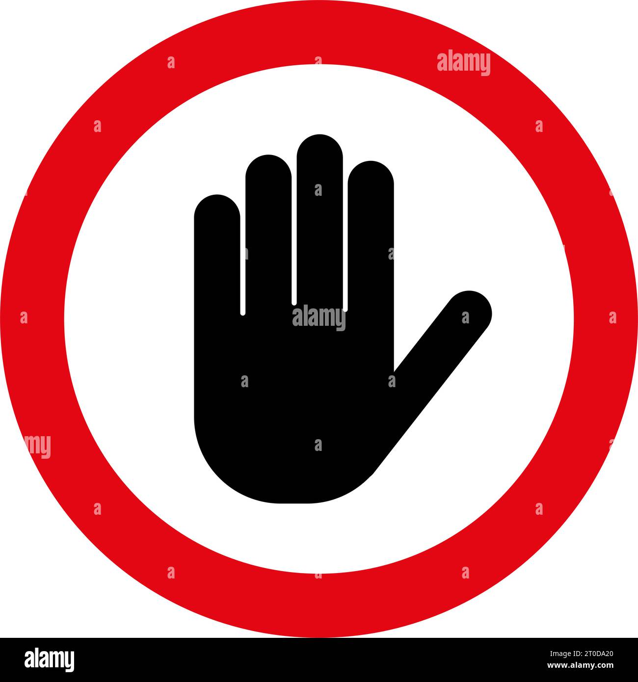 Attention caution hand sign icon symbol Stock Vector Image & Art - Alamy