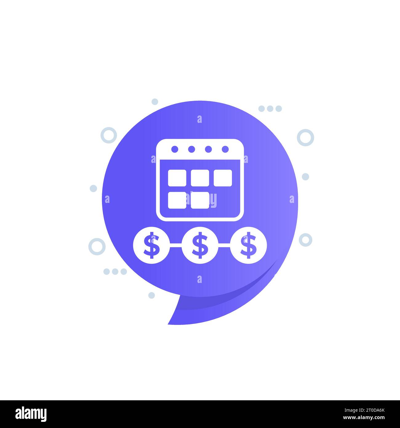 Annuity icon with calendar, periodic payments Stock Vector Image & Art ...