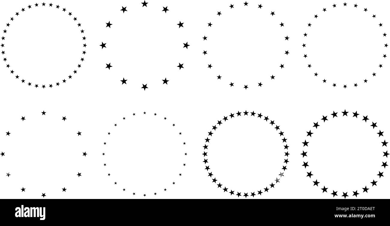 Stars circle sign icons set Stock Vector Image & Art - Alamy