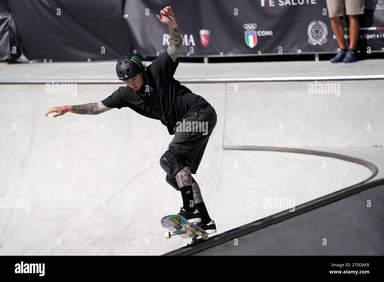 United States' Liam Pace competes during 2023 Skateboarding Park World ...