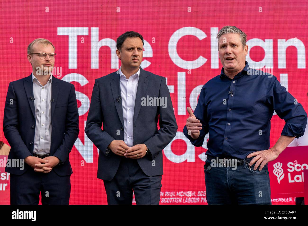 Labour leader Sir Keir Starmer with Scottish Labour leader Anas Sarwar ...