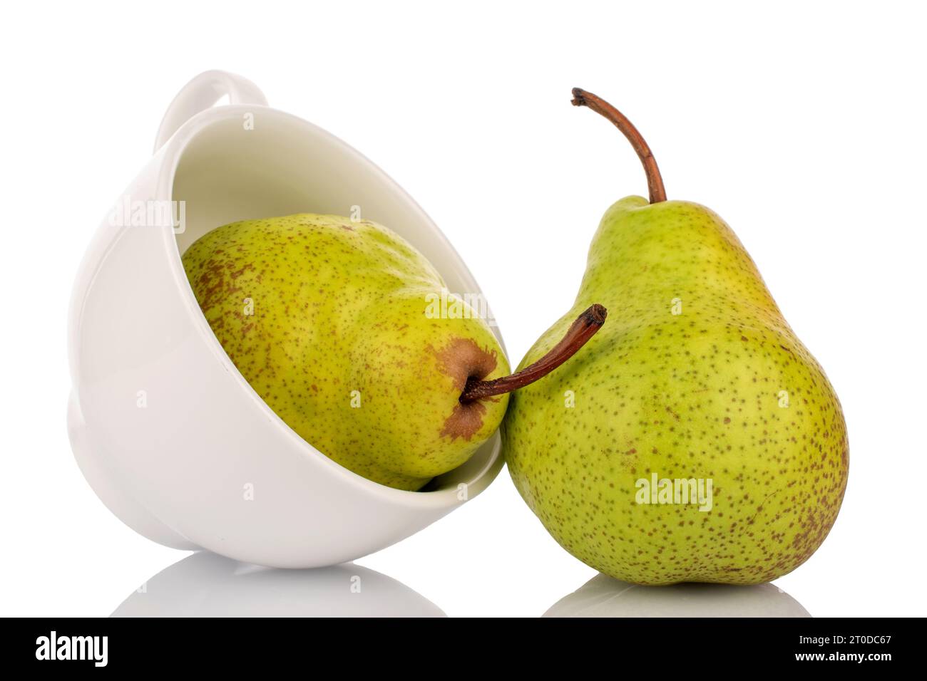 Fresh pears on black Cut Out Stock Images & Pictures - Alamy