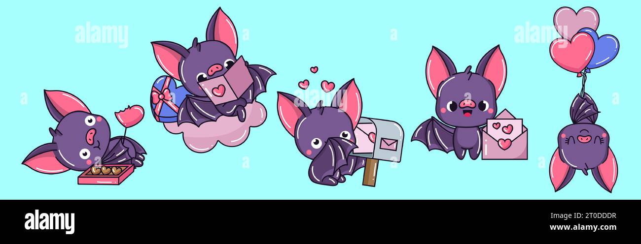 Collection of Vector Bat Art. Set of Isolated Animal Clipart ...