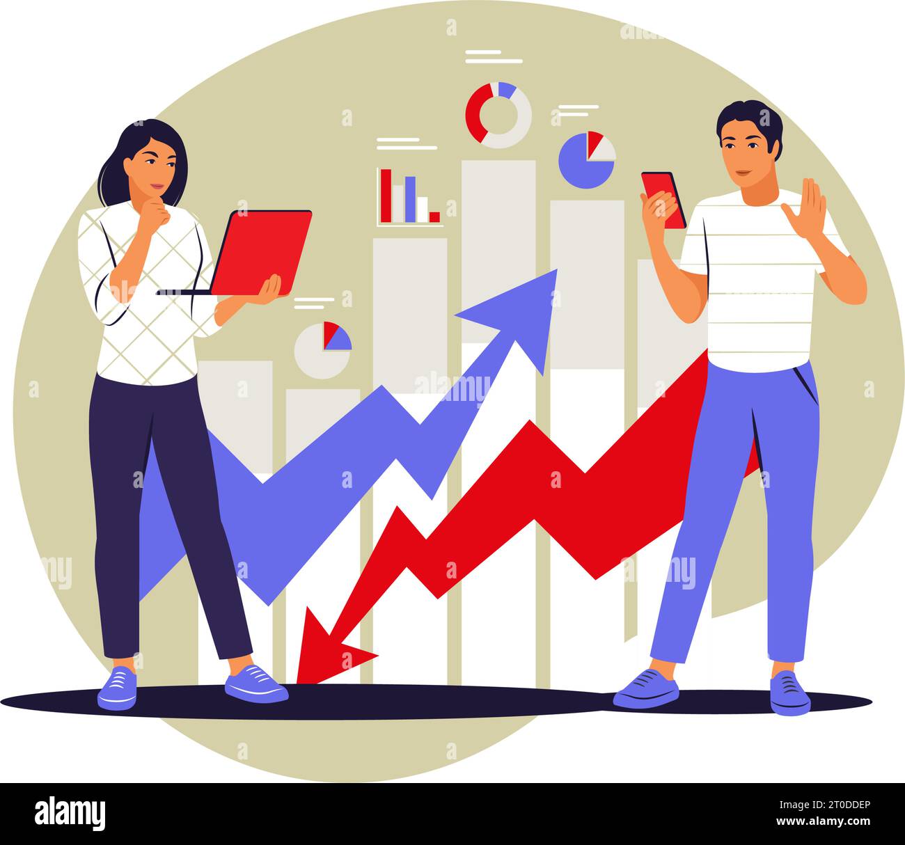 Data inform concept. Vector illustration on isolated background. Flat ...