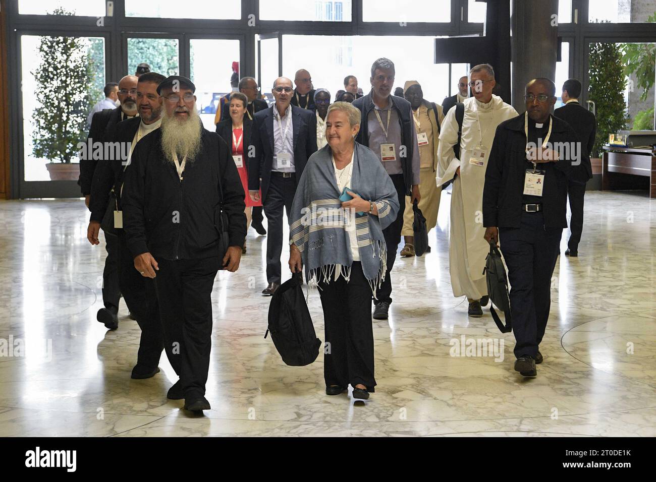 Pope Francis attends the third day of the XVI Ordinary General Assembly ...