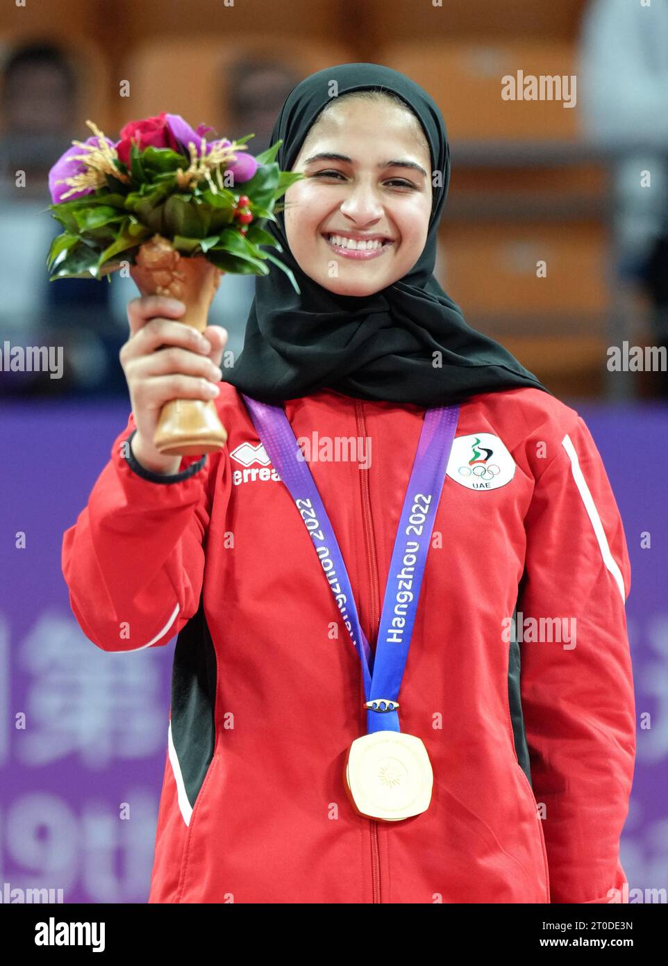 Hangzhou, China's Zhejiang Province. 6th Oct, 2023. Gold medalist ...