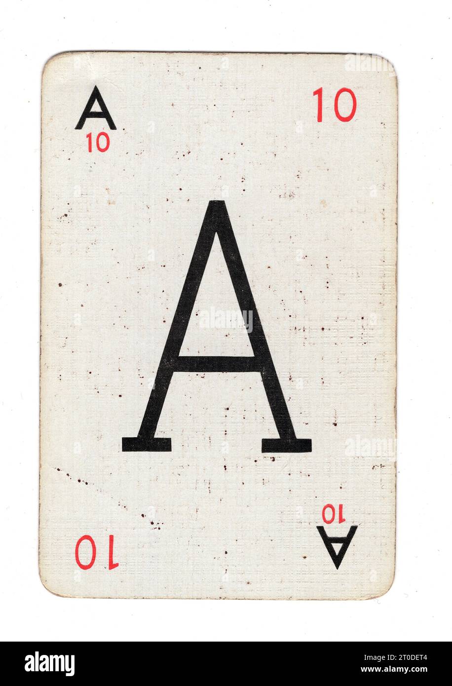 A vintage Lexicon playing card featuring the letter A on a white ...