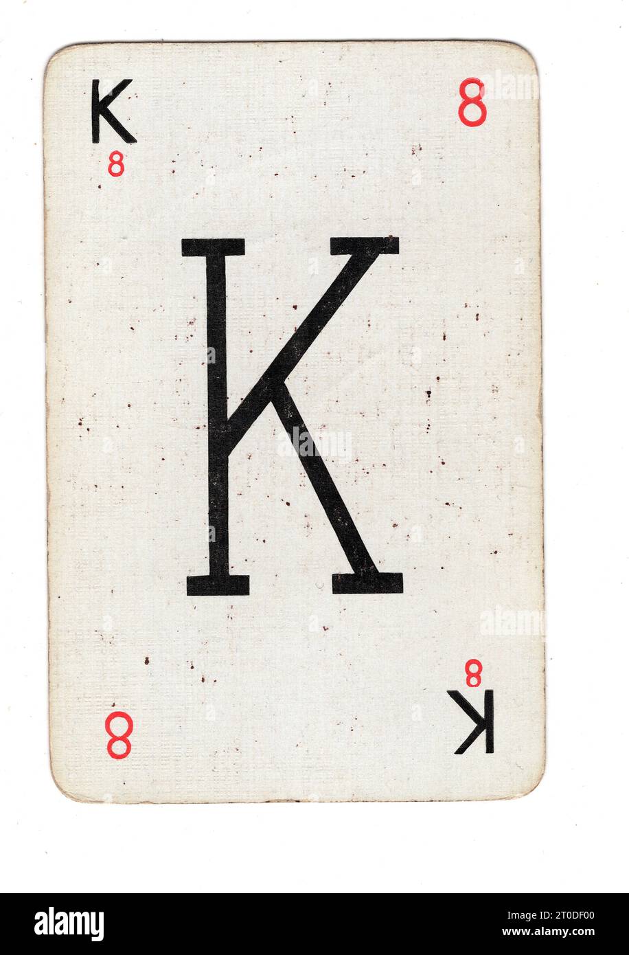 A vintage Lexicon playing card featuring the letter K on a white ...