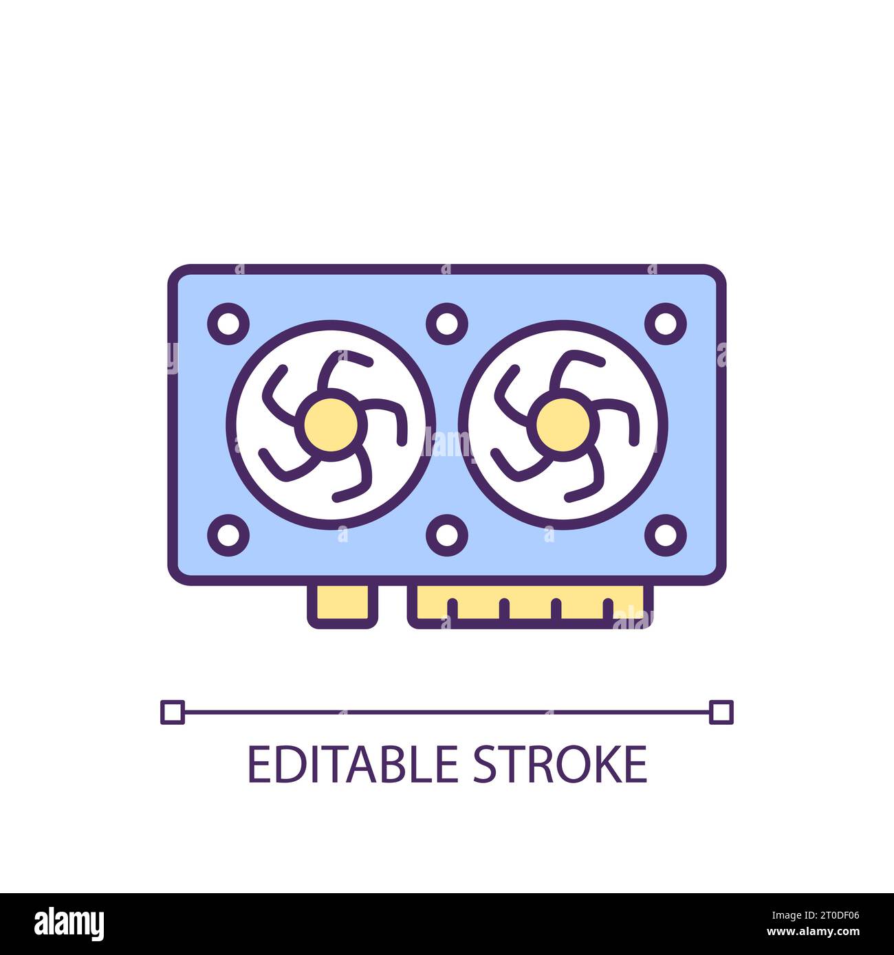 2d Editable Colorful Tech Advancements Line Icon Stock Vector Image
