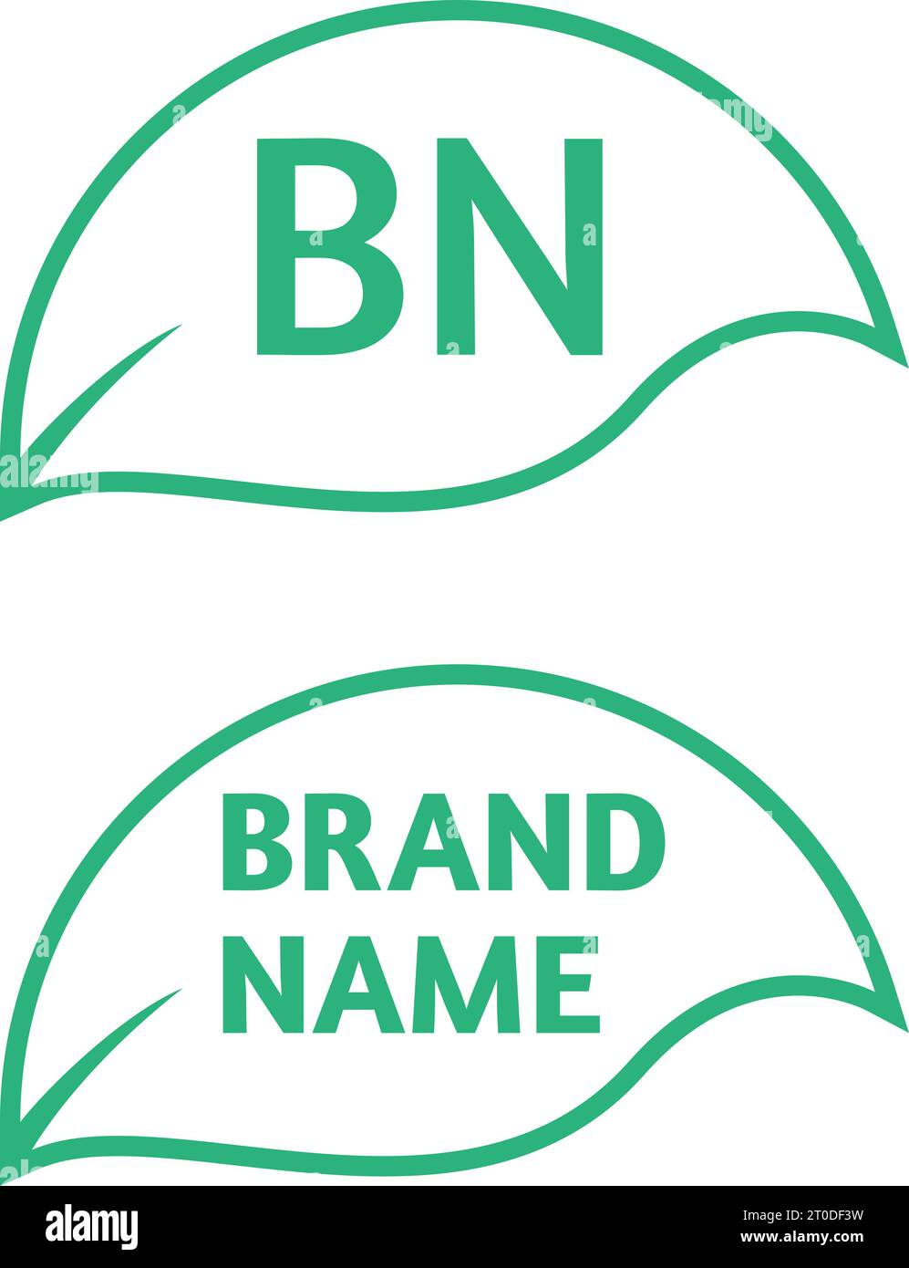 2D eco vegan text with creative simple leaf logo Stock Vector Image ...