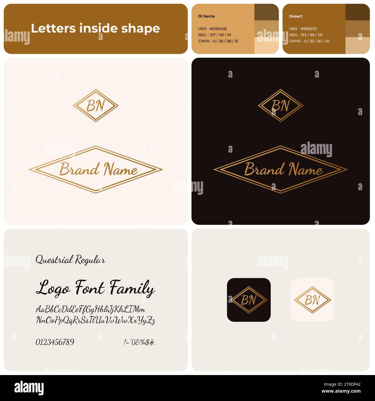 Creative luxury fashion template with brand name logo Stock Vector ...