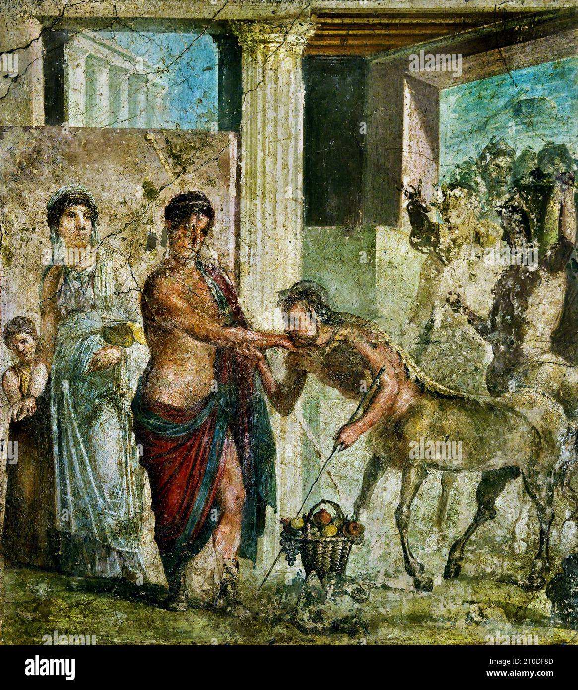 Pirithous with Hippodamia at a wedding where centaurs kidnapped the ...