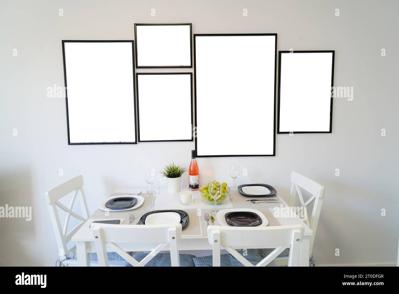 Dinner Table Frame Mockups for a Cozy Feel Stock Photo - Alamy