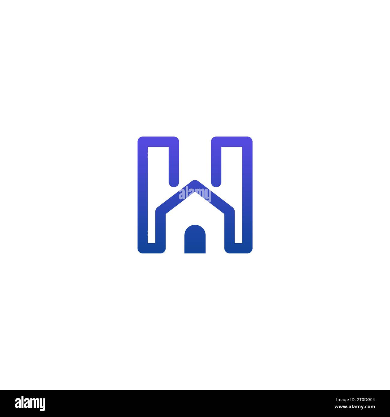 Letter H Home Logo Design. H Building Logo Stock Vector Image & Art - Alamy