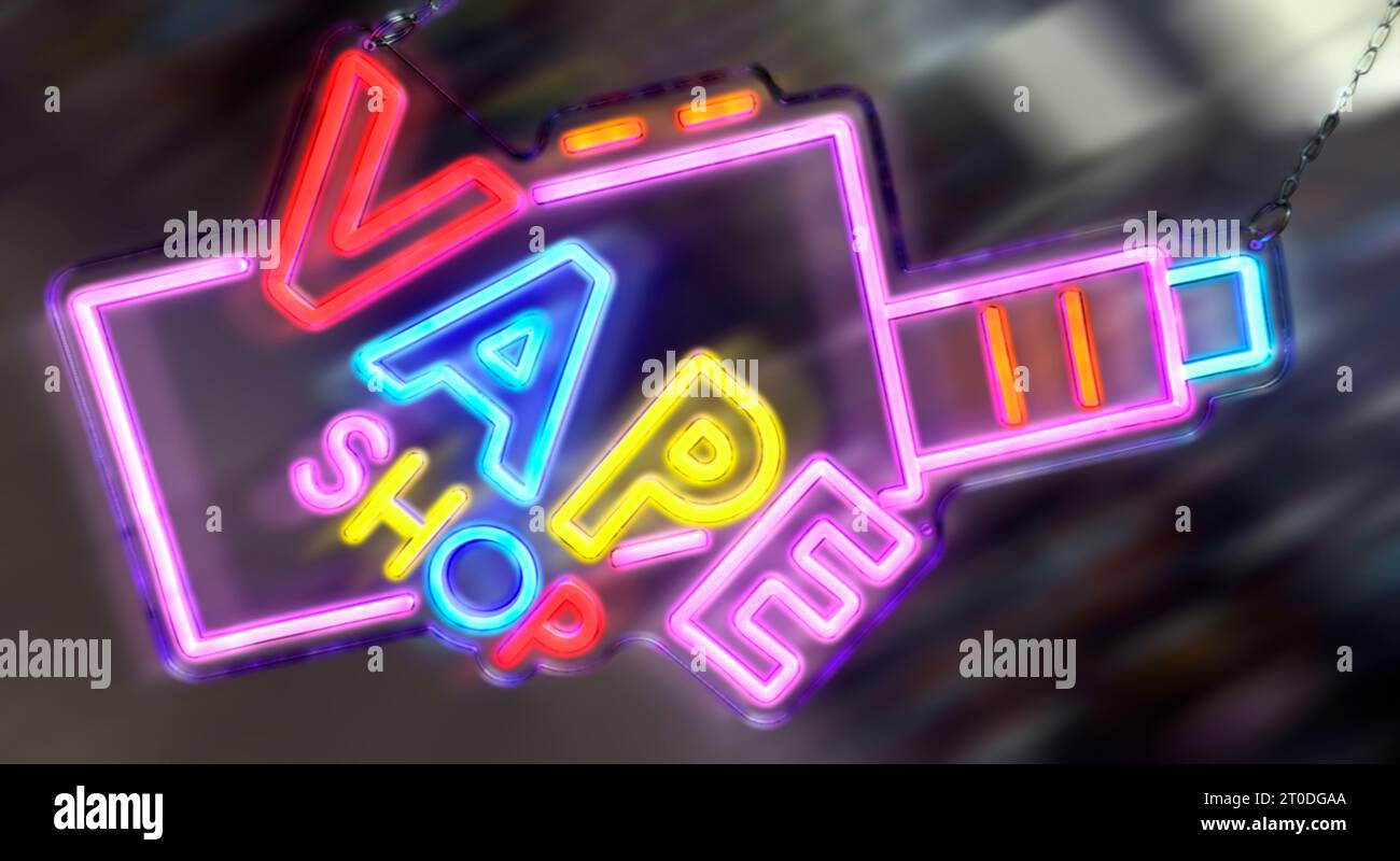 Vape shop sign Stock Photo - Alamy