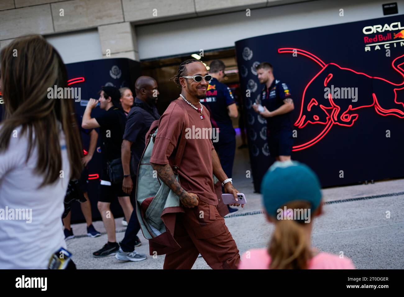 Mercedes driver Lewis Hamilton of Britain arrives for the first ...