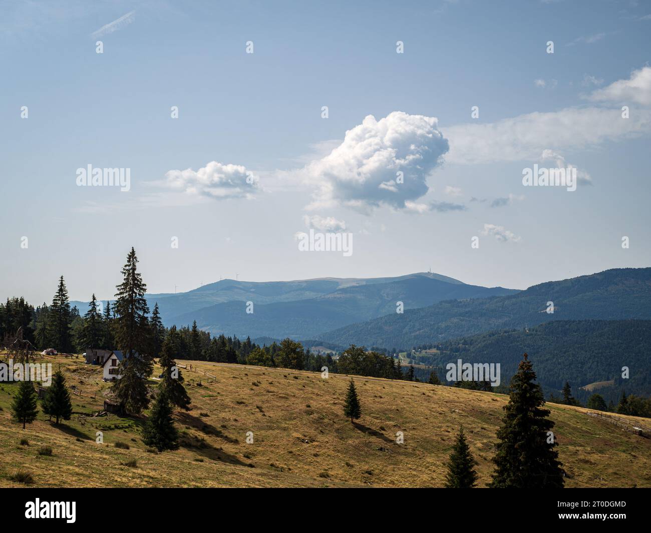 Landscape view at Padis Bihor mountains Apuseni mountains of ...