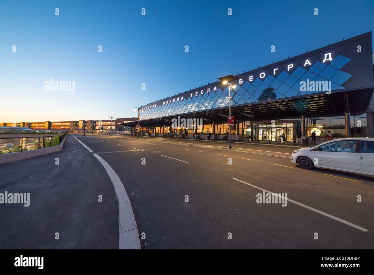New building of International Airport Nikola Tesla in Belgrade, Serbia ...