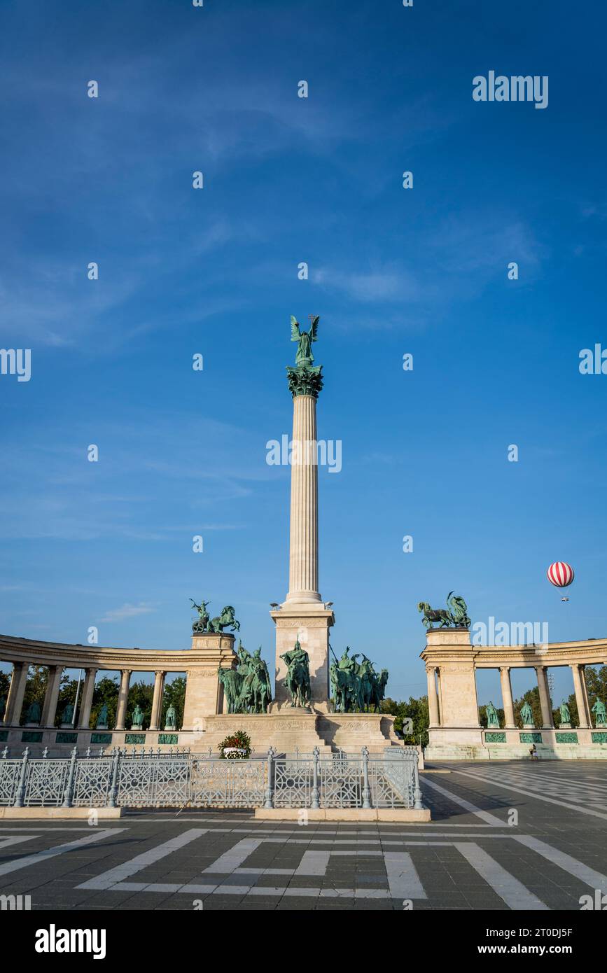 Heroes’ Square with the Millennium Monument comprising of arcade with ...
