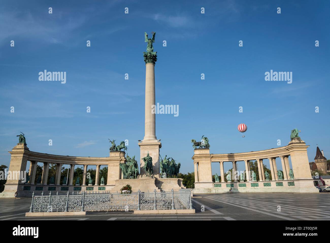 Heroes’ Square with the Millennium Monument comprising of arcade with ...