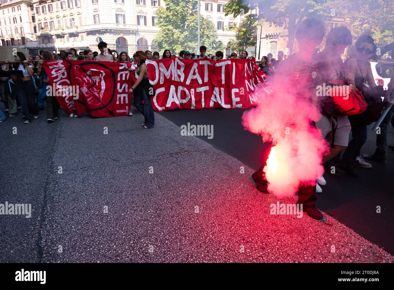 Rome, RM, Italy. 6th Oct, 2023. 5000 students on school strike for ...