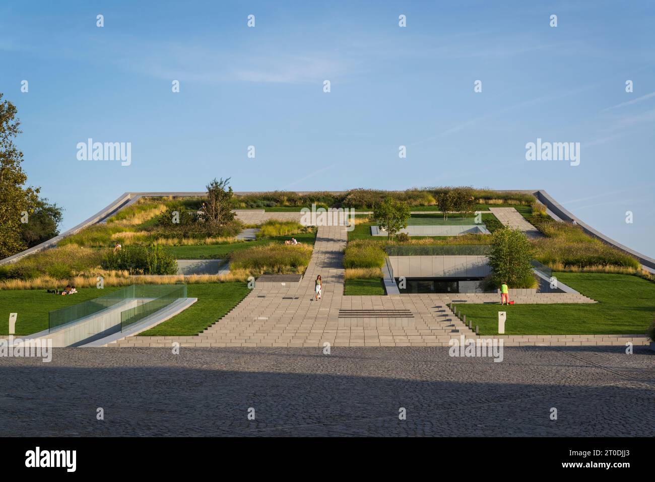 Roof of the Museum of Ethnography in the City Park with paving plus ...