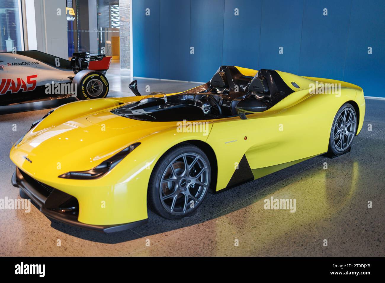 Yellow Dallara Stradale Open Top Italian Car Stock Photo - Alamy