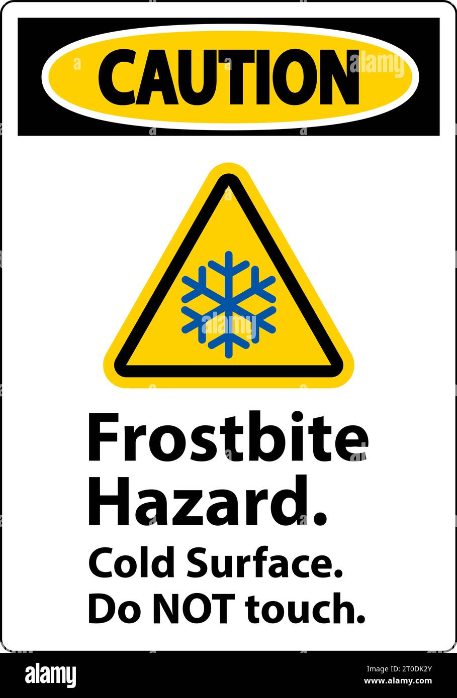 Caution Sign Frostbite Hazard, Do not Touch Cold Surface Stock Vector ...