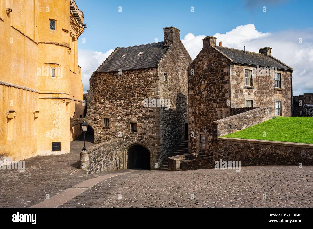 Very old stone buildings within the walled enclosure of Stirling ...
