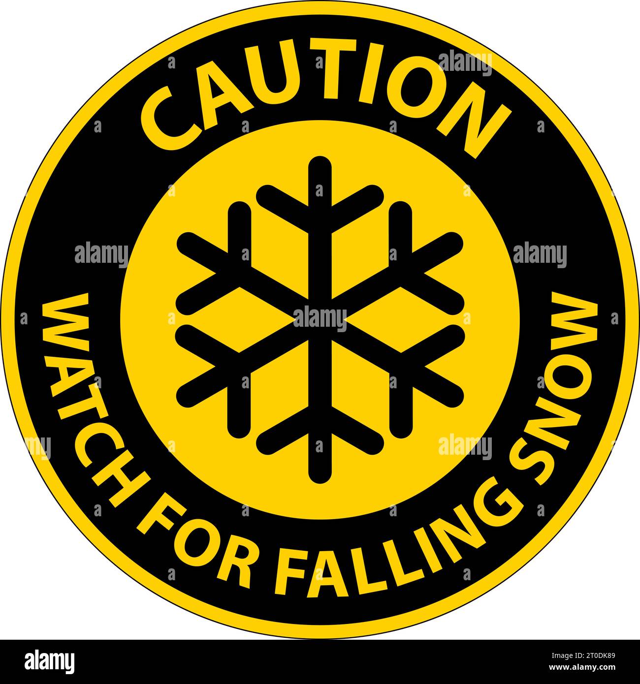 Caution Sign Watch For Falling Snow Stock Vector Image & Art - Alamy