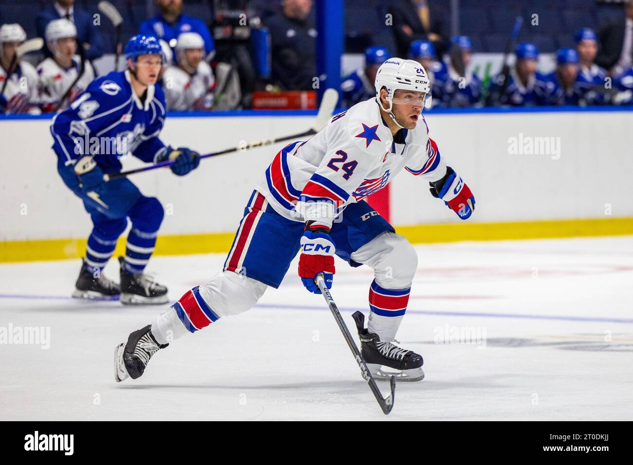 USA. 05th Oct, 2023. October 5th 2023: Rochester Americans forward ...
