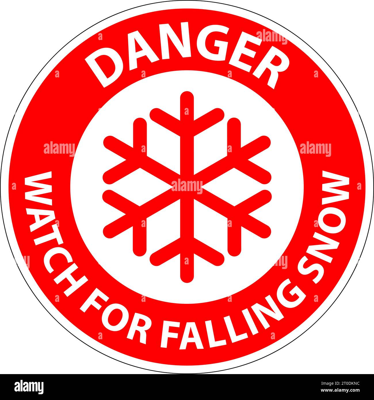 Danger Sign Watch For Falling Snow Stock Vector Image & Art - Alamy
