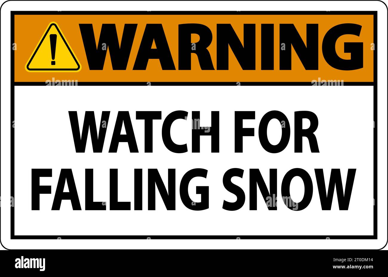 Warning Sign Watch For Falling Snow Stock Vector Image & Art - Alamy