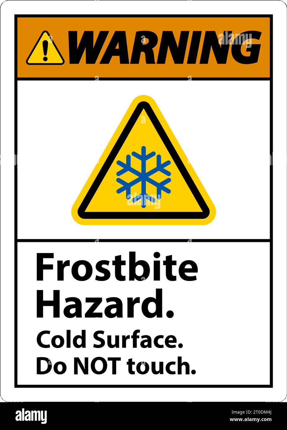 Warning Sign Frostbite Hazard, Do not Touch Cold Surface Stock Vector ...
