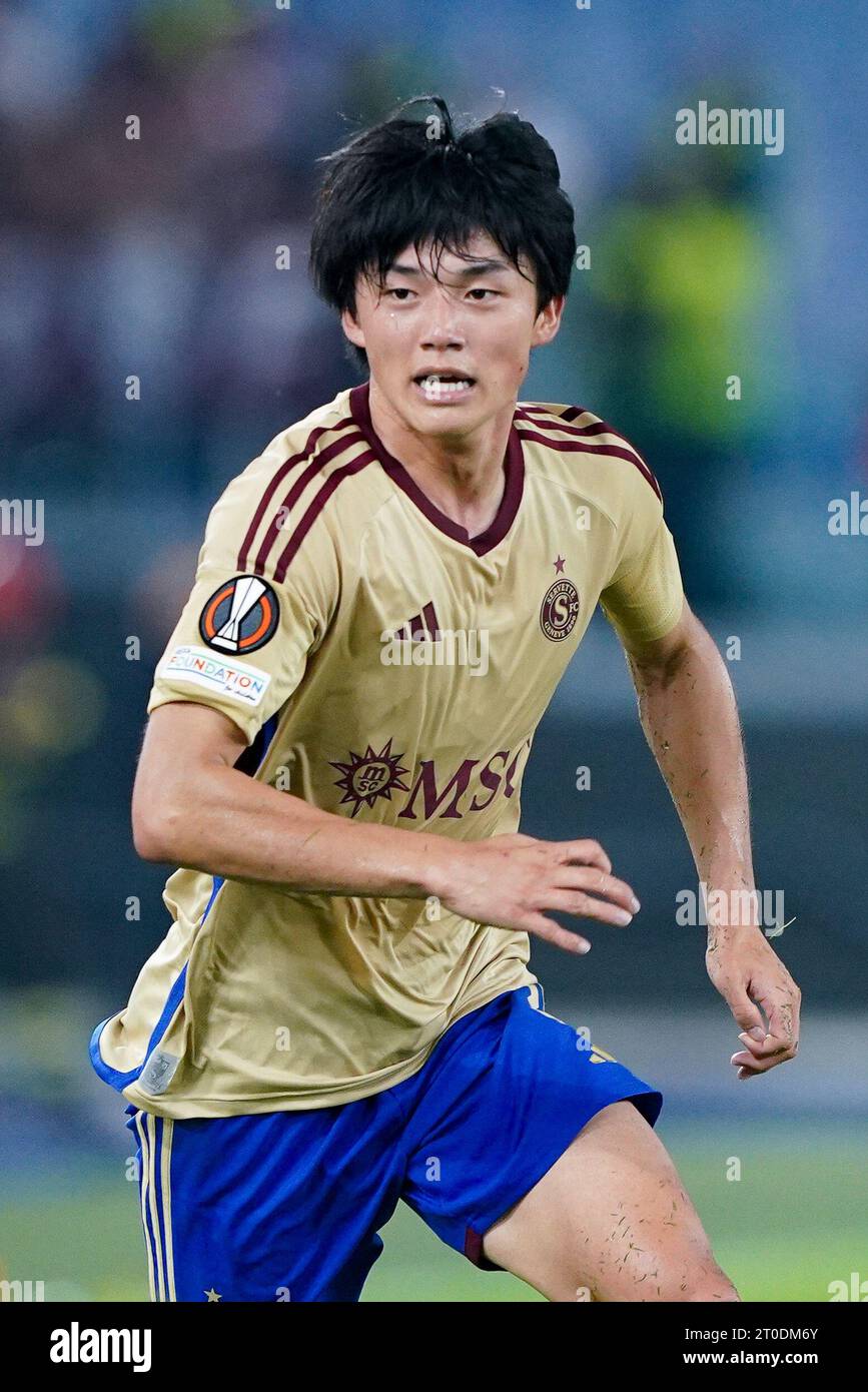 Rome, Italy. 05th Oct, 2023. Keigo Tsunemoto of Servette FC during the ...