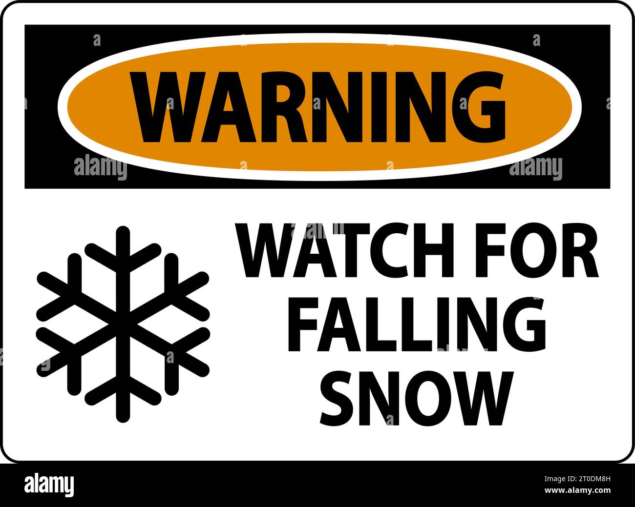 Warning Sign Watch For Falling Snow Stock Vector Image & Art - Alamy