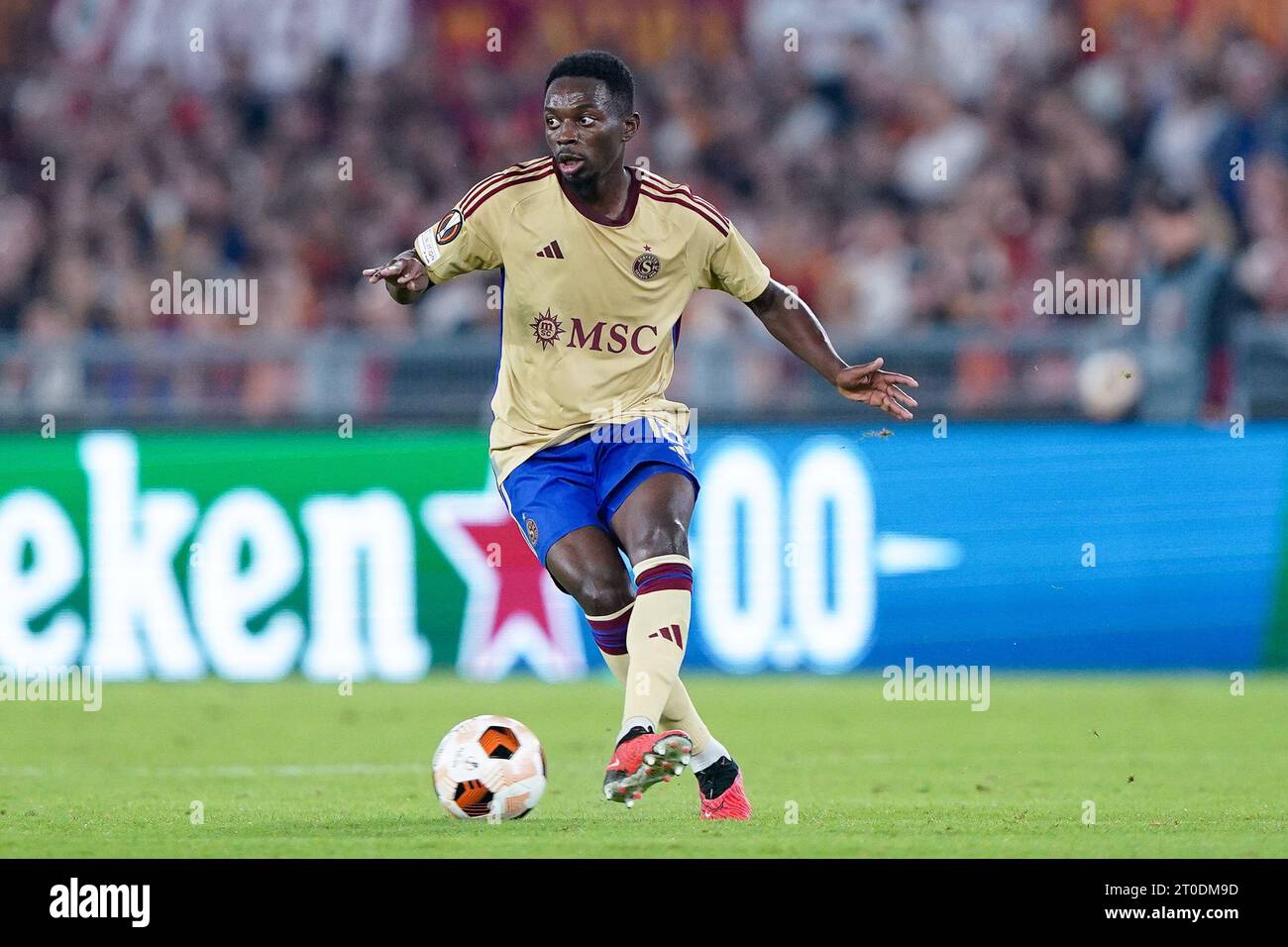 Rome, Italy. 05th Oct, 2023. Bradley Mazikou of Servette FC during the ...
